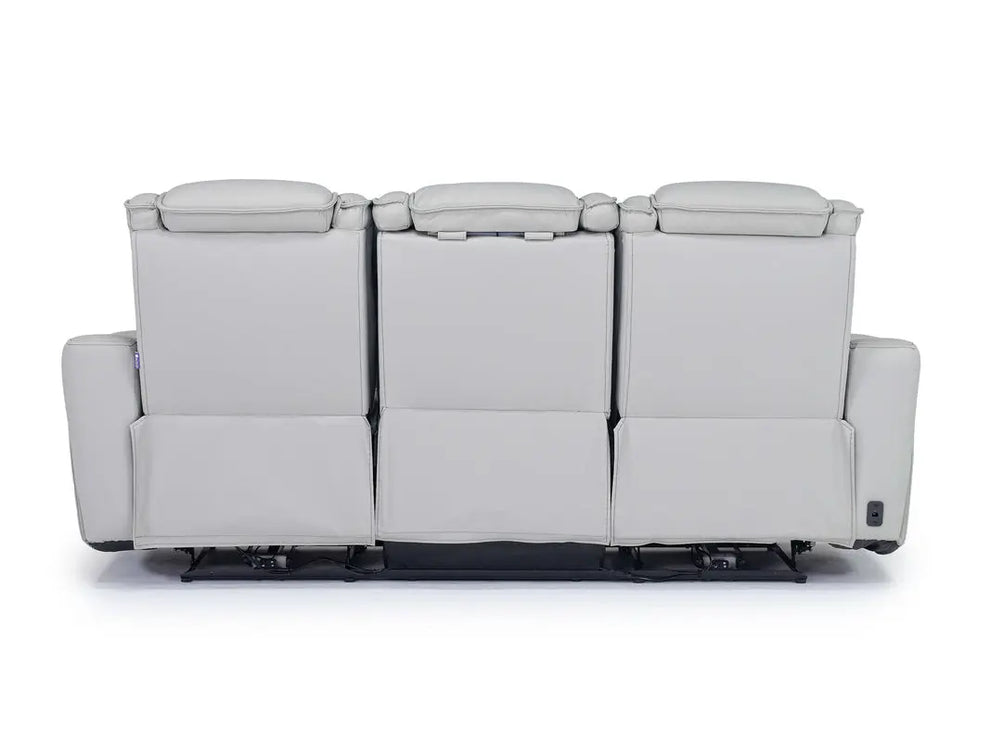 Bowden 2 Power Sofa In Blanca Light Gray Leather | Sofas | Living Room ...