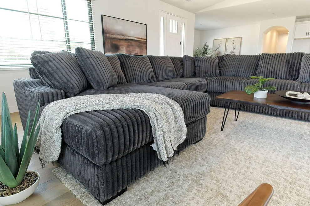 Casper 4 Piece Xl Loveseat Chaise Sectional | Sectionals | Living Room ...