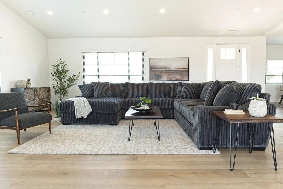 Casper 4 Piece Xl Loveseat Chaise Sectional | Sectionals | Living Room ...