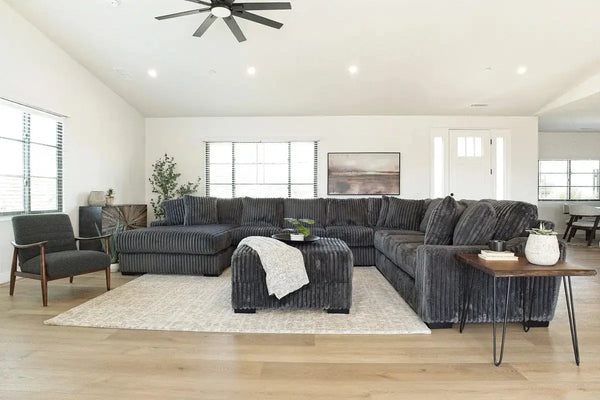 Casper 4 Piece Xl Sofa Chaise Sectional In Pony Slate, Left Facing ...