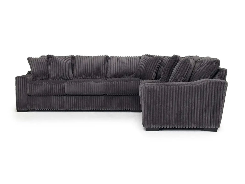 Casper 3 Piece Sofa Sectional In Pony Slate, Left Facing – Mor Furniture