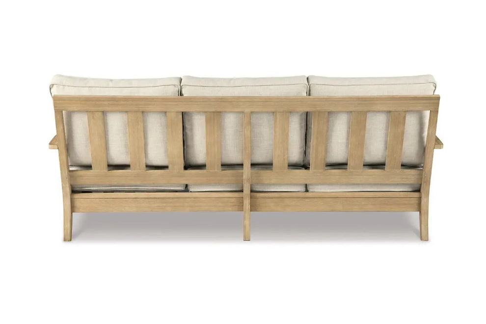 Ashley Clare View Outdoor Sofa In Grayish Brown | Outdoor Furniture ...