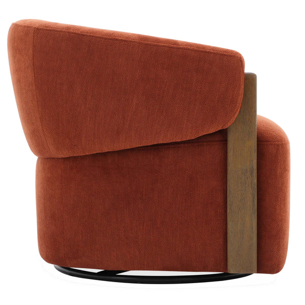 Finley Swivel Chair In Rust | Chairs | Living Room – Mor Furniture