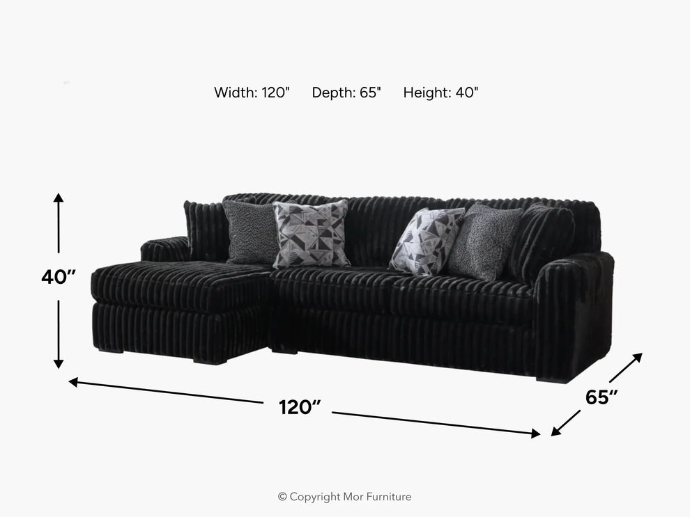 Ashley Midnight Madness Sofa Chaise Sectional | Sectionals | Living Ro ...