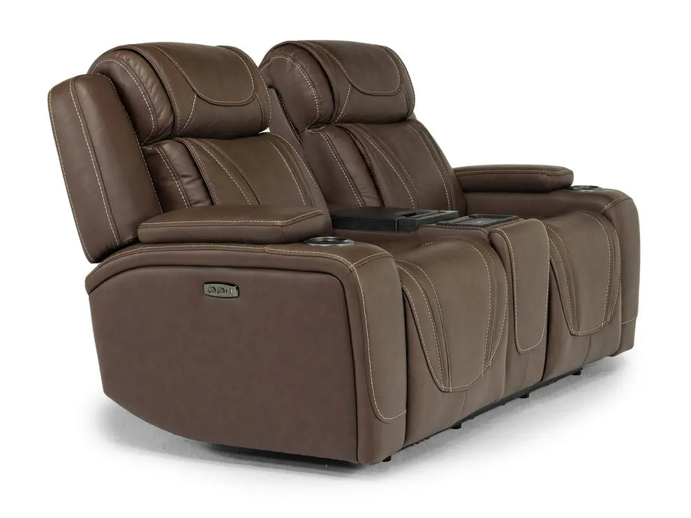 Max 2 Power Console Loveseat | Loveseats | Living Room| Leather – Mor ...