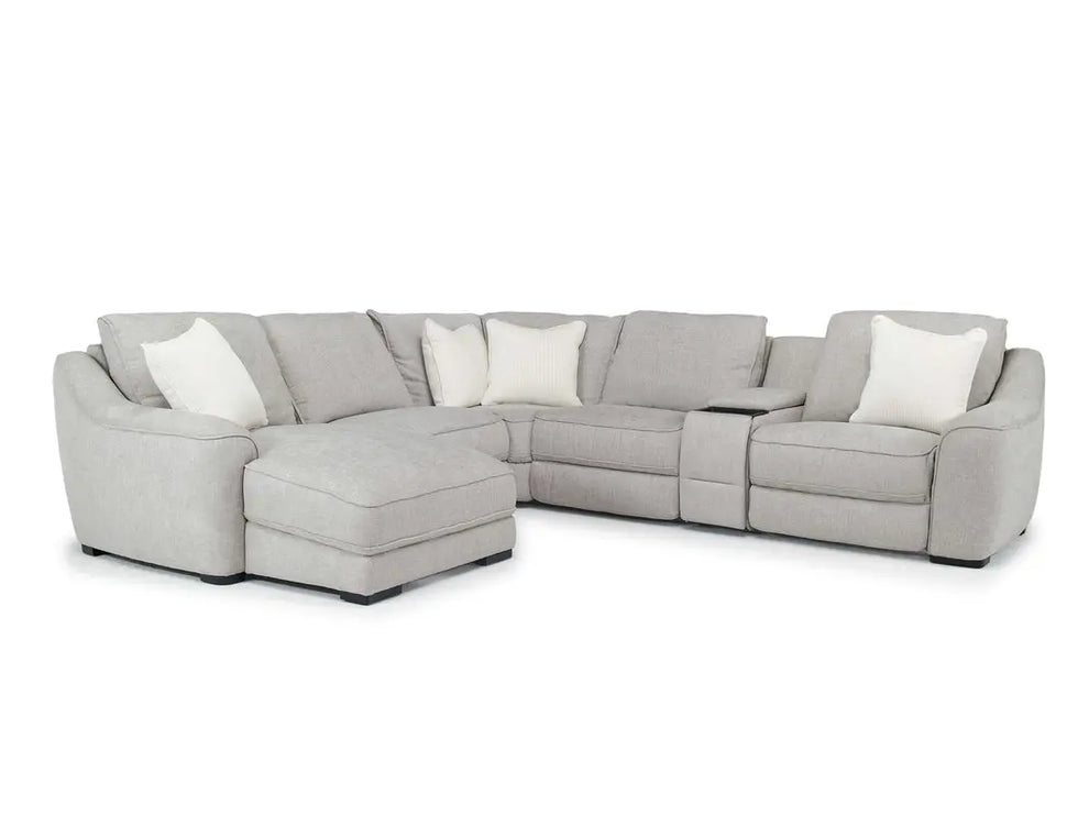 Mayflower 6 Piece 2 Power Chaise Sectional | Sectionals | Living Room ...