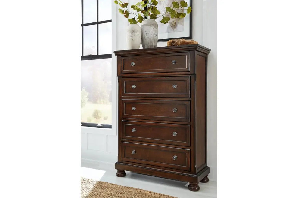 Porter Chest In Mahogany | Armoires & Chests | Bedroom – Mor Furniture