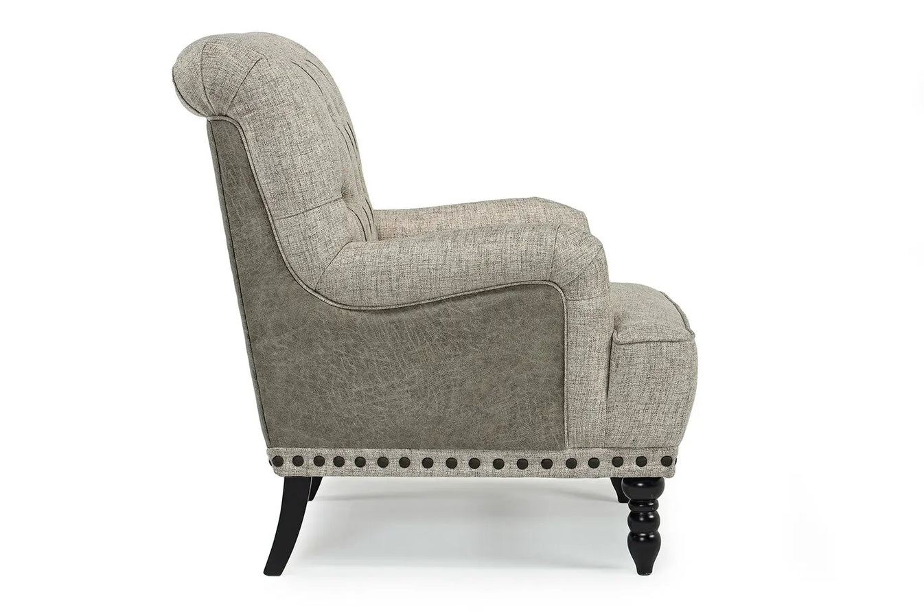 Ashley Linen Accent Chair In Stone | Chairs | Living Room – Mor Furniture
